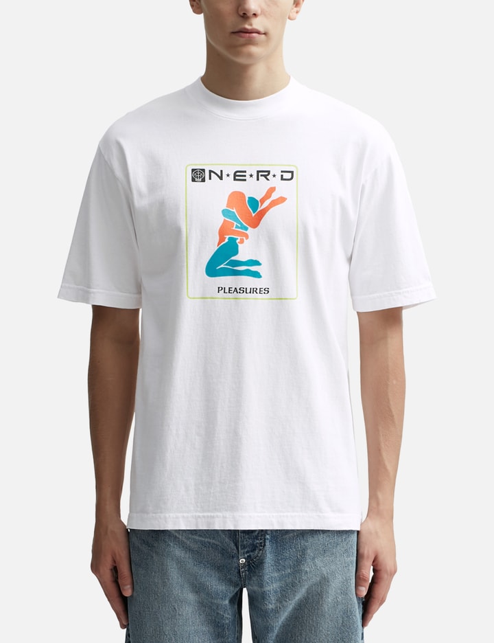 Pleasures NERD PROVIDER T-SHIRT - PLEASURES x N.E.R.D. white tee with ...
