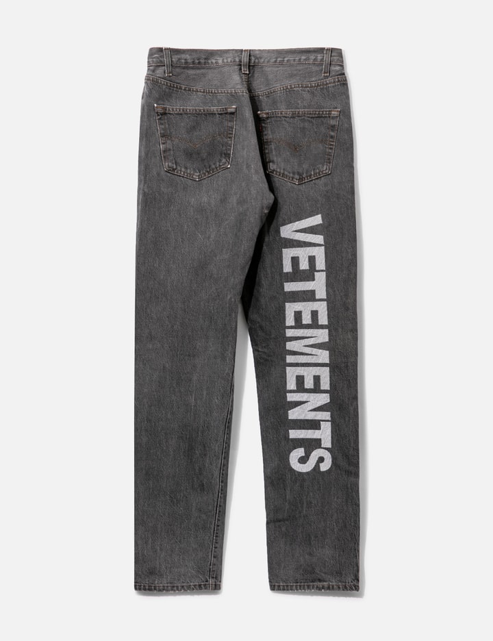 Vetements Destroyed Detail Washed Denim Jeans In Black | ModeSens