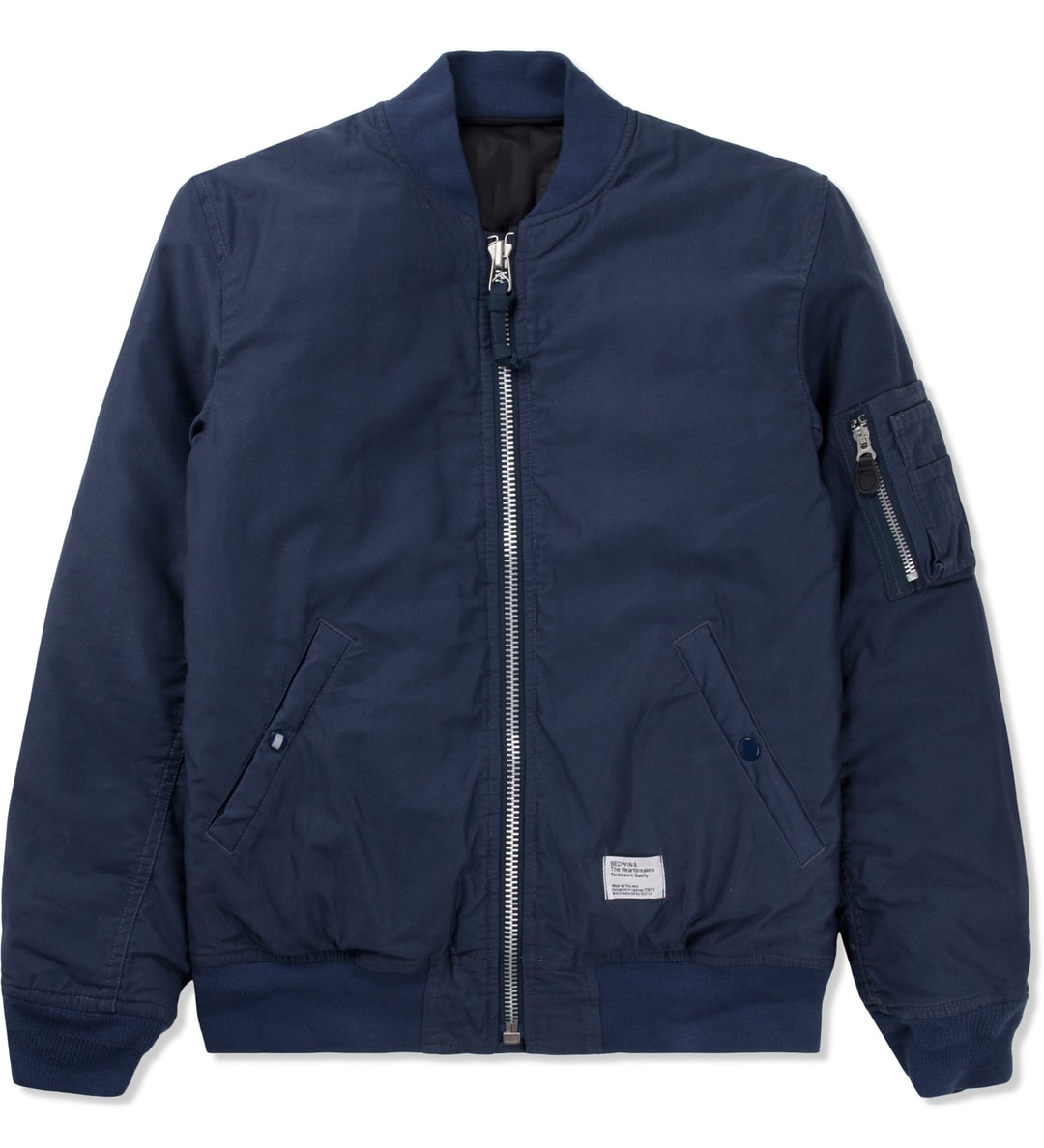 Bedwin & The Heartbreakers - Navy Dean MA-1 Jacket | HBX - Globally Curated Fashion and ...