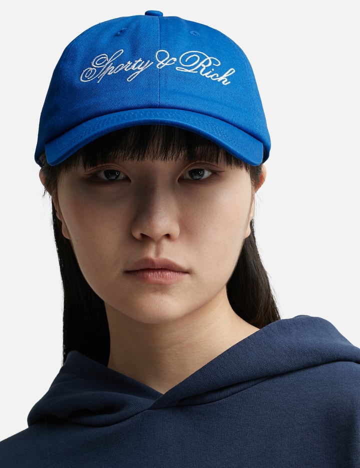 Sporty & Rich - CURSIVE LOGO HAT | HBX - Globally Curated Fashion and ...