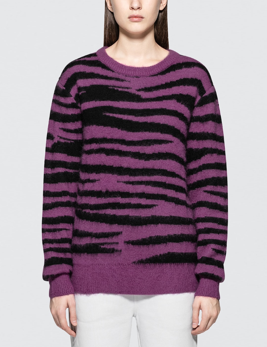 Stüssy - Zebra Mohair Sweatshirt | HBX - Globally Curated Fashion and ...