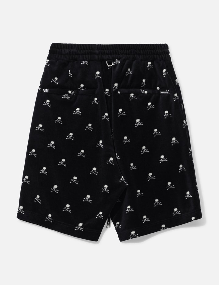 Mastermind Japan - SKULL MONOGRAM VELOUR SHORTS | HBX