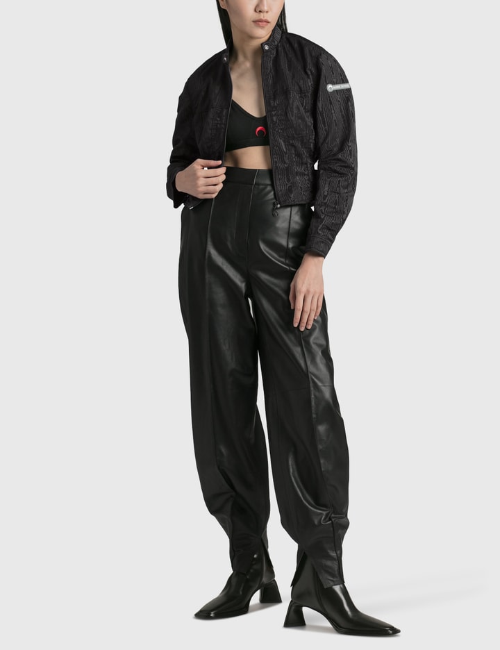 Marine Serre - Shaped Cropped Moire Jacket | HBX