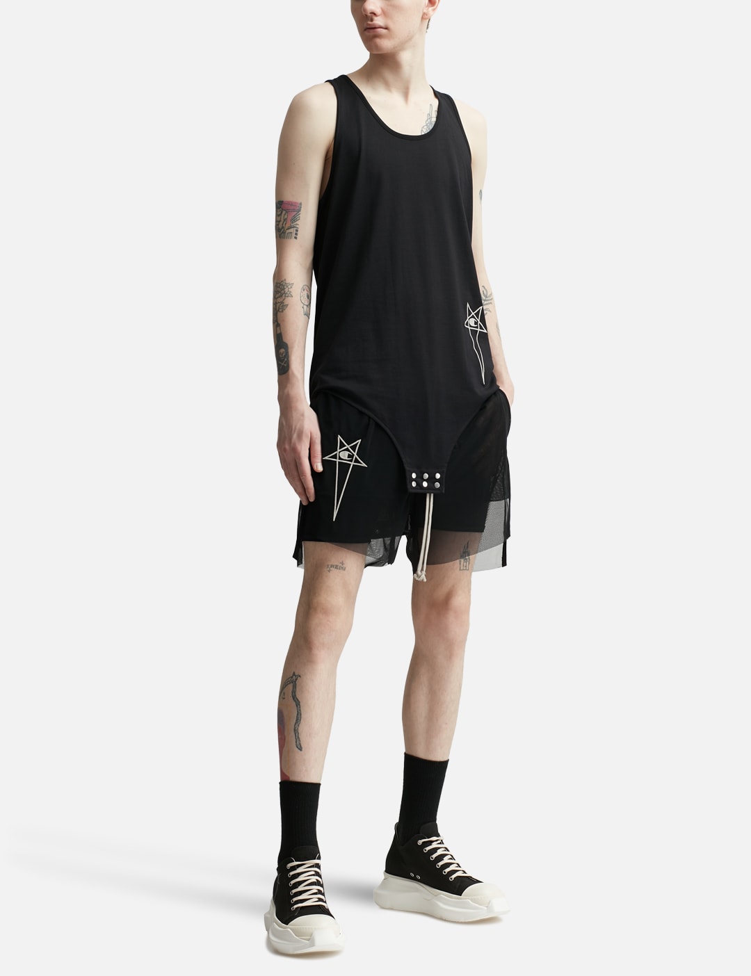Rick Owens - Rick Owens X Champion Mesh Dolphin Boxers | HBX - Globally ...