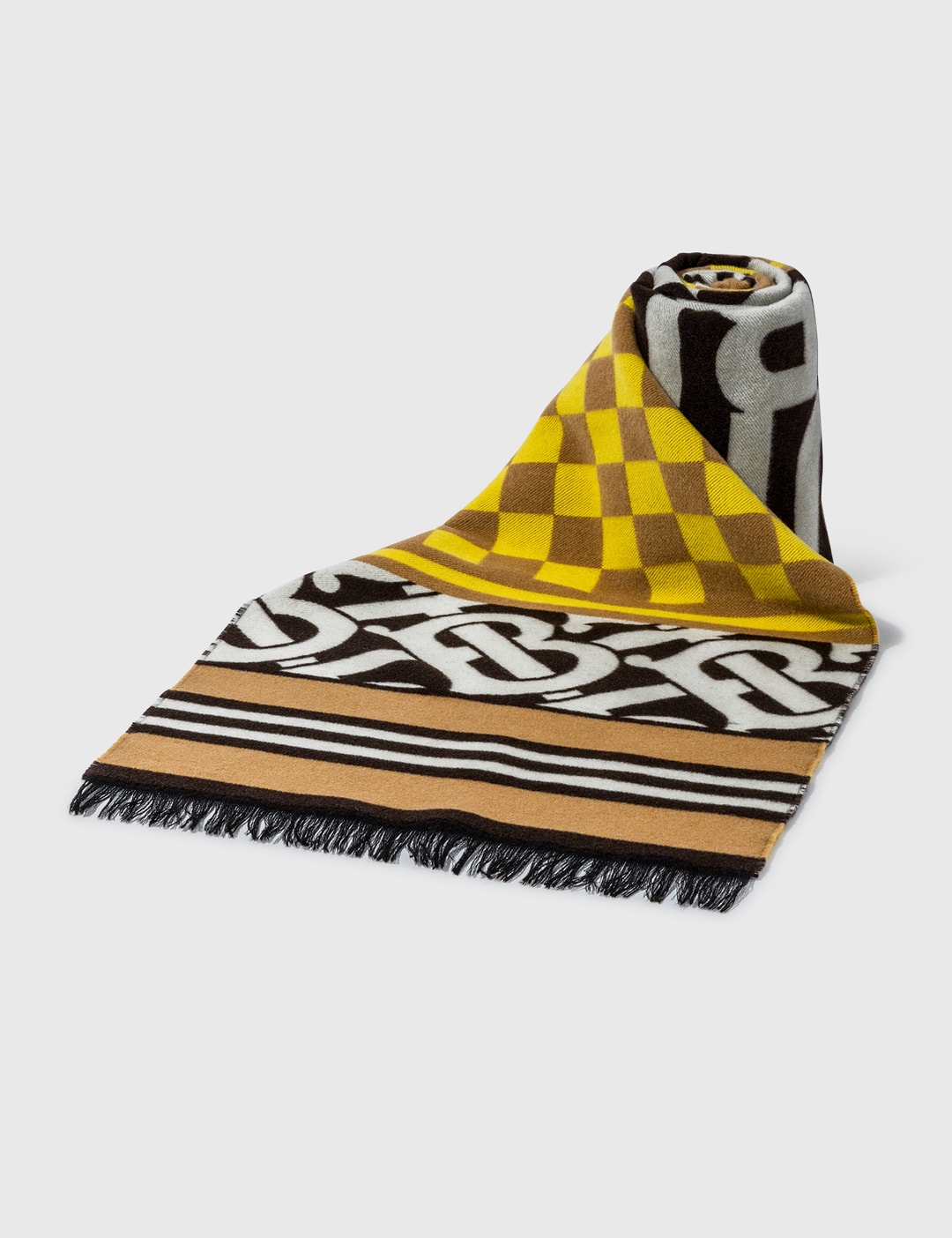 Burberry - Burberry Text Checkerboard Football Scarf | HBX - Globally ...