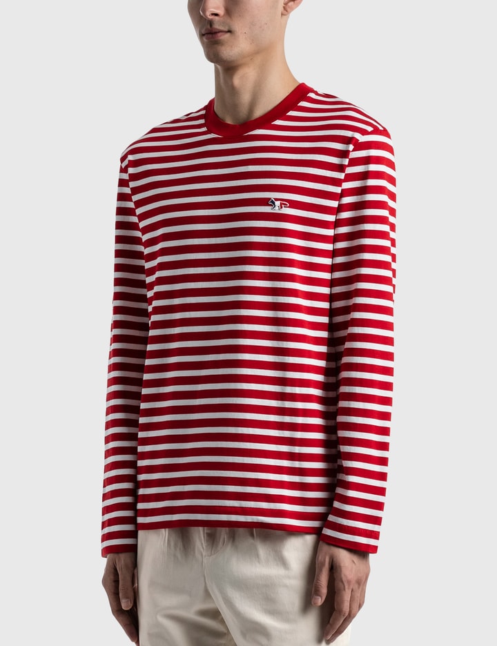 Maison Kitsuné - Tricolor Fox Patch Long Sleeve T-shirt | HBX - 하입비스트가 ... Maison Kitsuné - Tricolor Fox Patch Long Sleeve T-shirt | HBX - 하입비스트가 ...