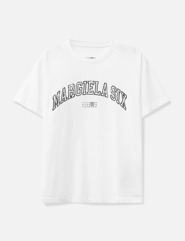MM6 Maison Margiela - Varsity print T-shirt | HBX - Globally Curated Fashion and Lifestyle by ...