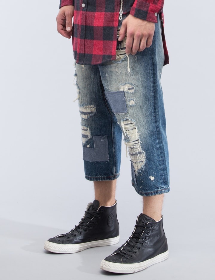 MOSTLY HEARD RARELY SEEN - Distressed Enzo Drop-crotch Jeans | HBX ...