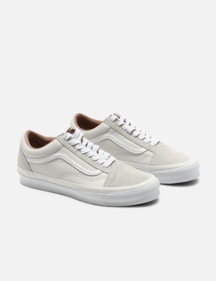 Vans Old Skool LX - Vintage White leather sneaker with suede accents ...