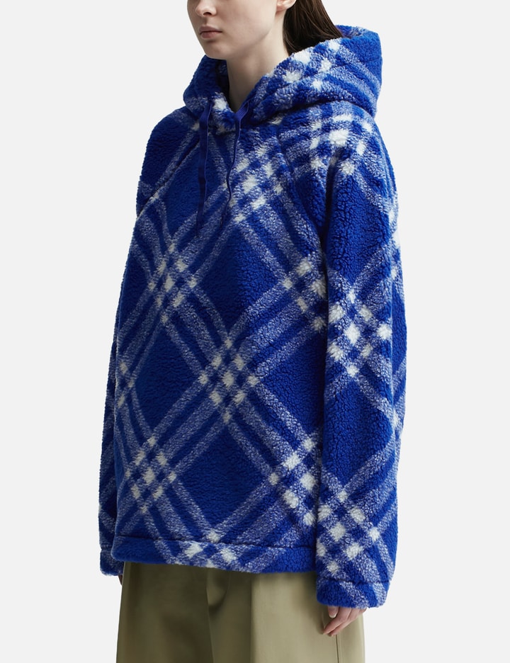 Burberry - Check Fleece Hoodie | HBX