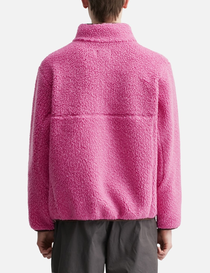 Sunlove Kumo Sherpa Fleece Jacket - 麻花粉Sherpa羊羔絨外套，高領刷毛保暖，YKK拉鍊與對比羅紋細節 ...