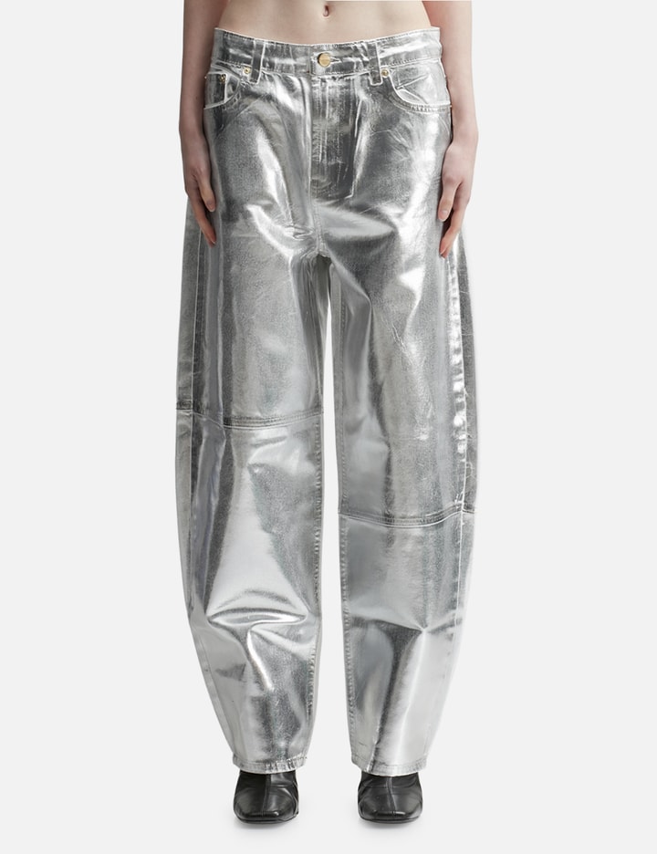 Ganni - Silver Foil Stary Jeans | HBX