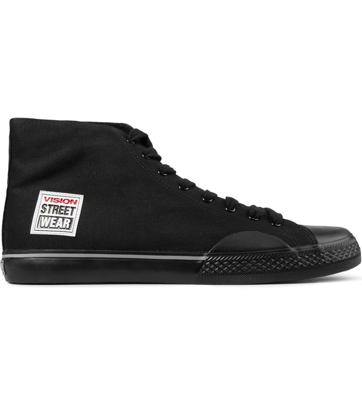 VISION STREET WEAR - Black Canvas Hi Shoes | HBX - Globally VISION STREET WEAR - Black Canvas Hi Shoes | HBX - Globally