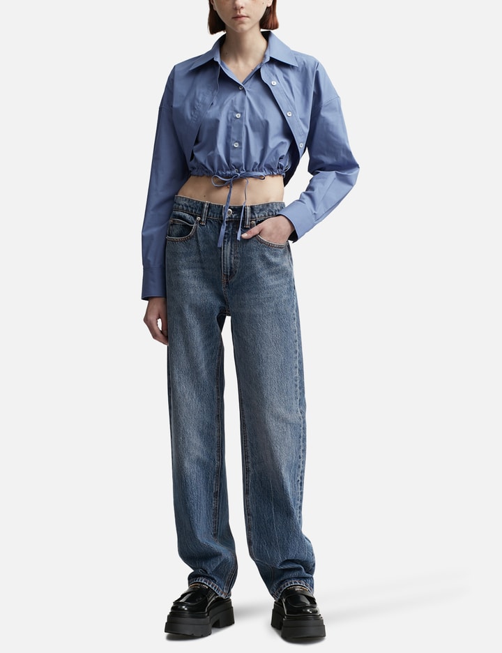 T By Alexander Wang - EZ Mid-Rise Straight Leg Jeans | HBX