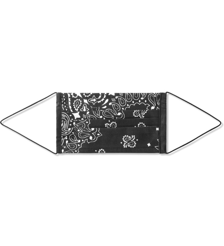 PHENOMENON - Black Bandana Print Mask | HBX - Globally Curated Fashion ...