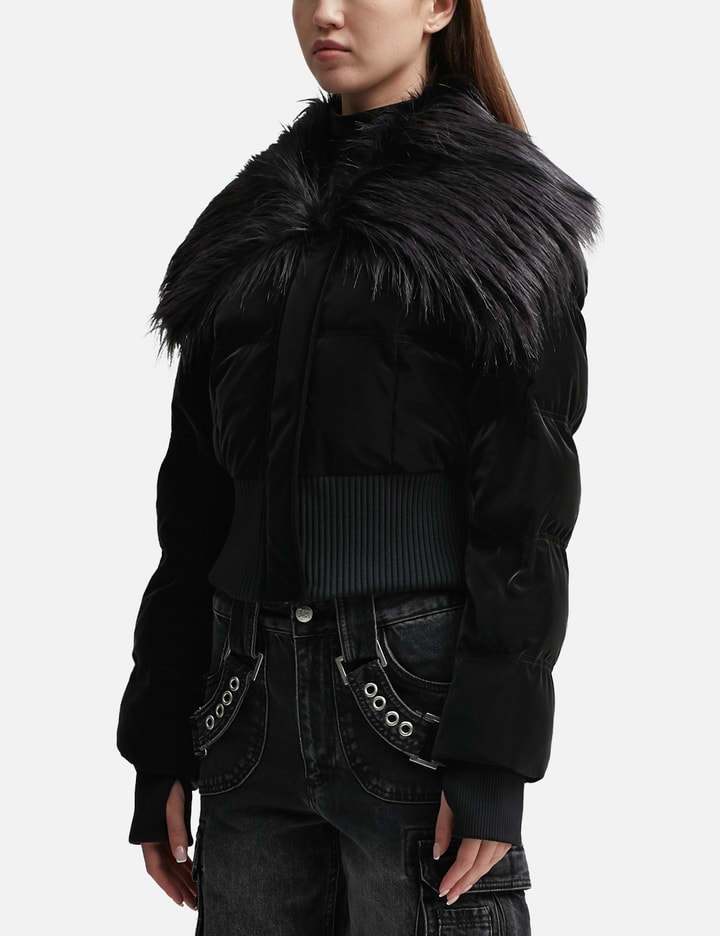 Misbhv - Velvet Latex Cropped Puffer Jacket | HBX - HYPEBEAST 為您搜羅全球潮流時尚品牌