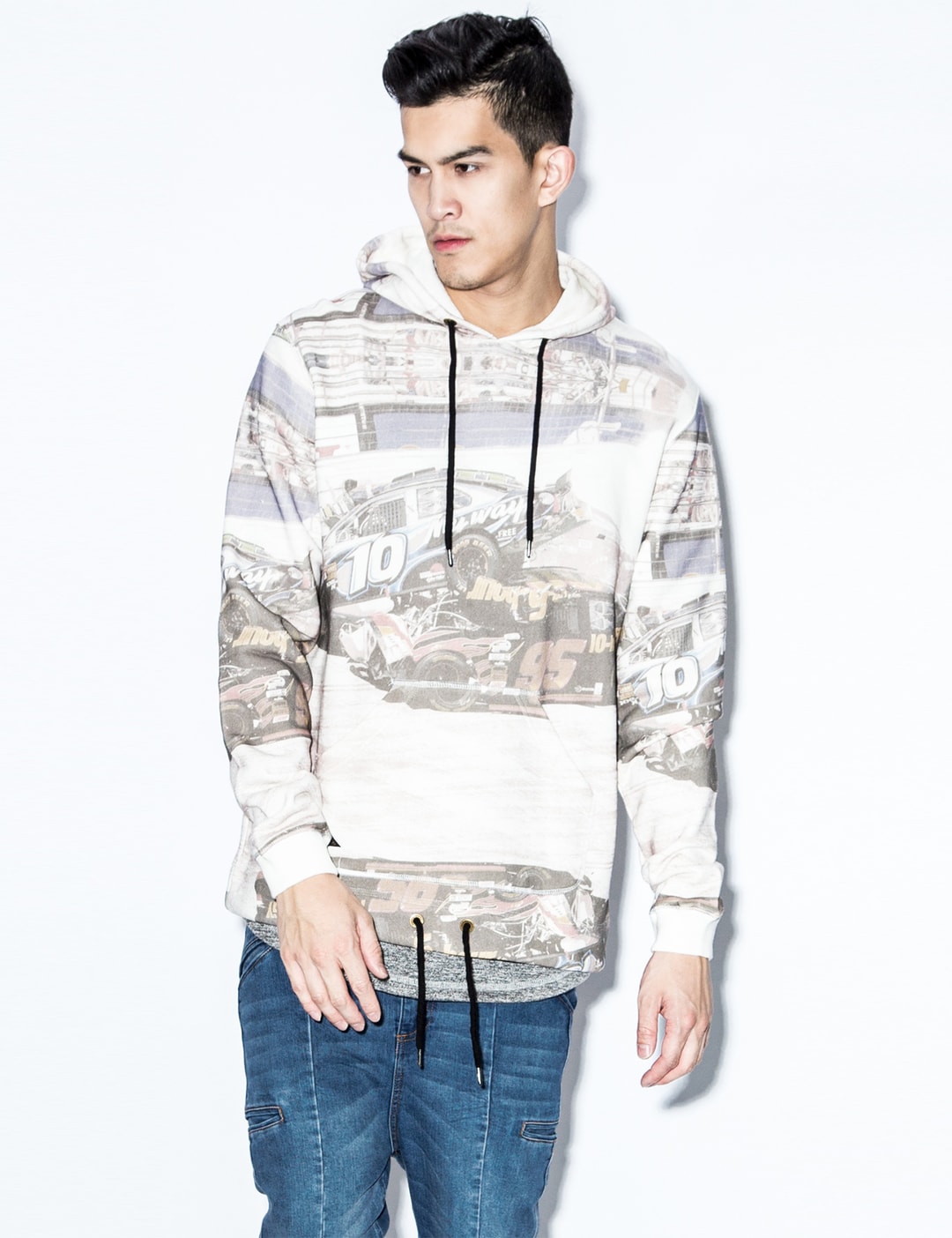 10.Deep - Multi Pile Up Open Bottom Hoodie | HBX