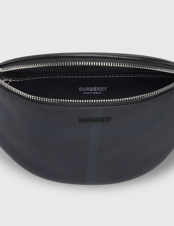 Burberry - Exaggerated Check and Leather Mini Bum Bag | HBX