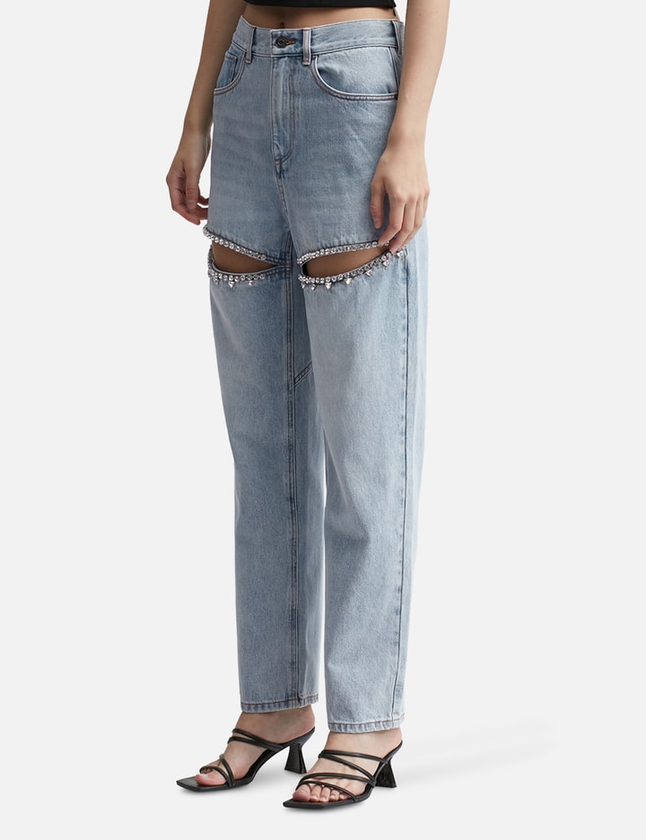 Area - CRYSTAL SLIT JEAN | HBX