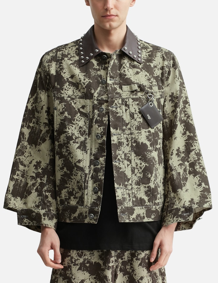 Dhruv Kapoor Distressed Effect Mix Media Jacket - ダメージ加工デニム×レザーのミックス ...