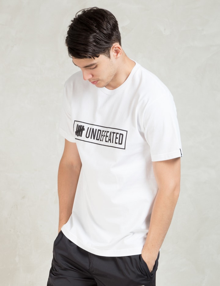 Undefeated - White Outline T-Shirt | HBX - Globally Curated Fashion and ...