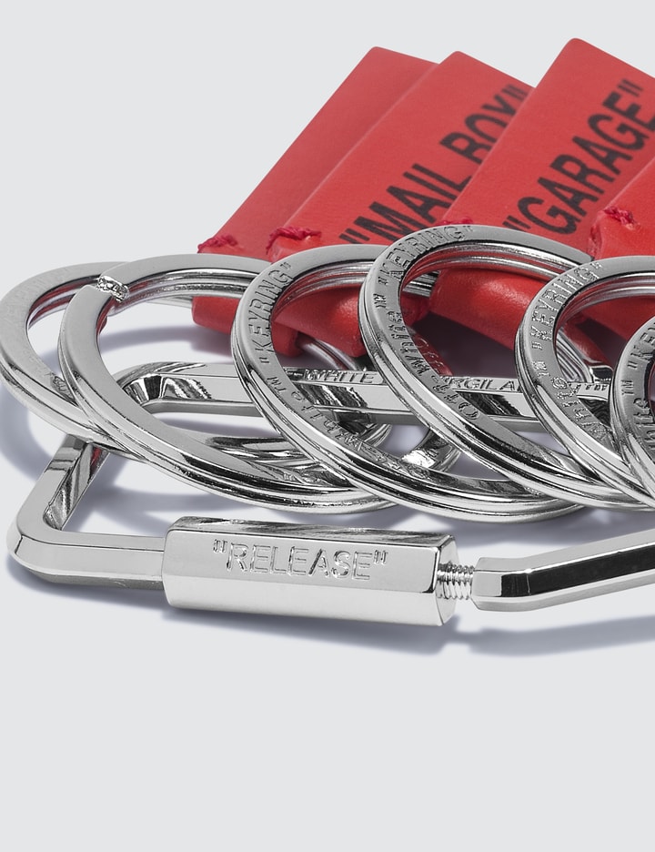 Off-White™ - Red Label Keychain | HBX - Globally Curated Fashion and ...