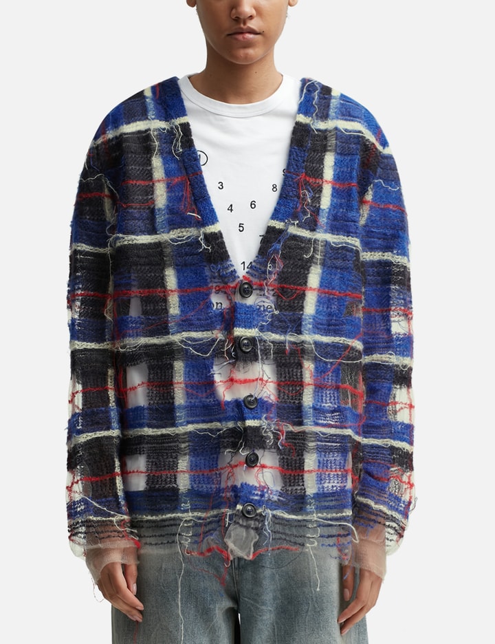 Maison Margiela - Distressed Knit Cardigan | HBX - Globally Curated ...