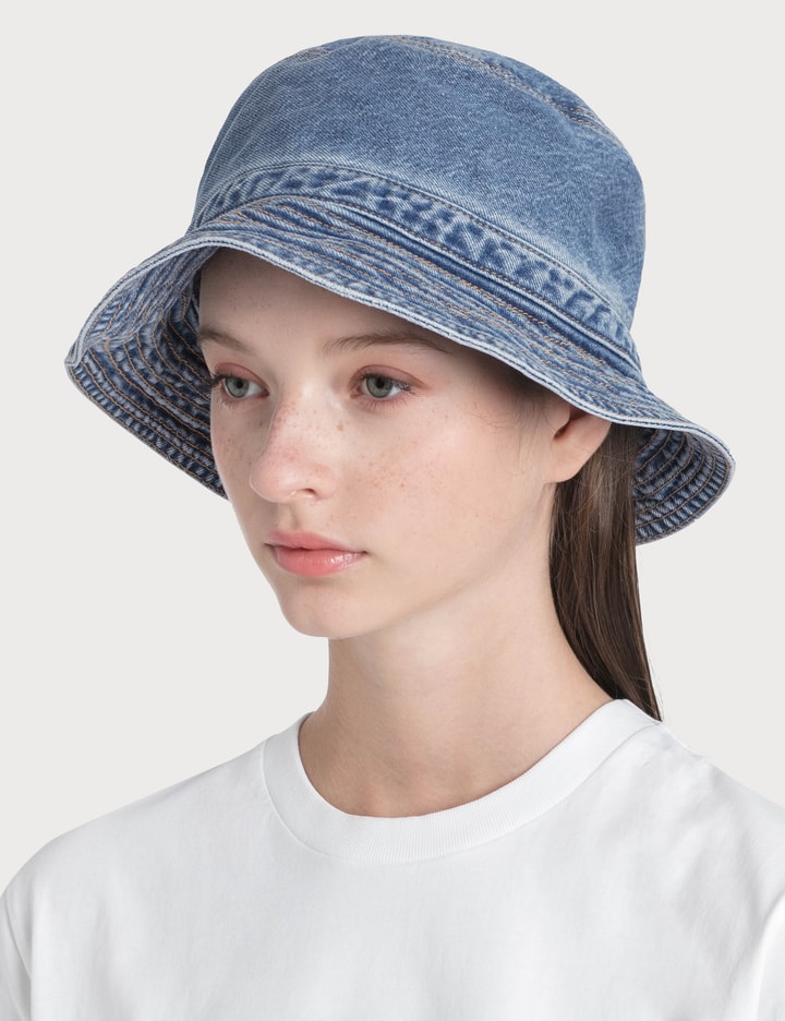 Ganni - Washed Denim Hat | HBX - Globally Curated Fashion and Lifestyle ...