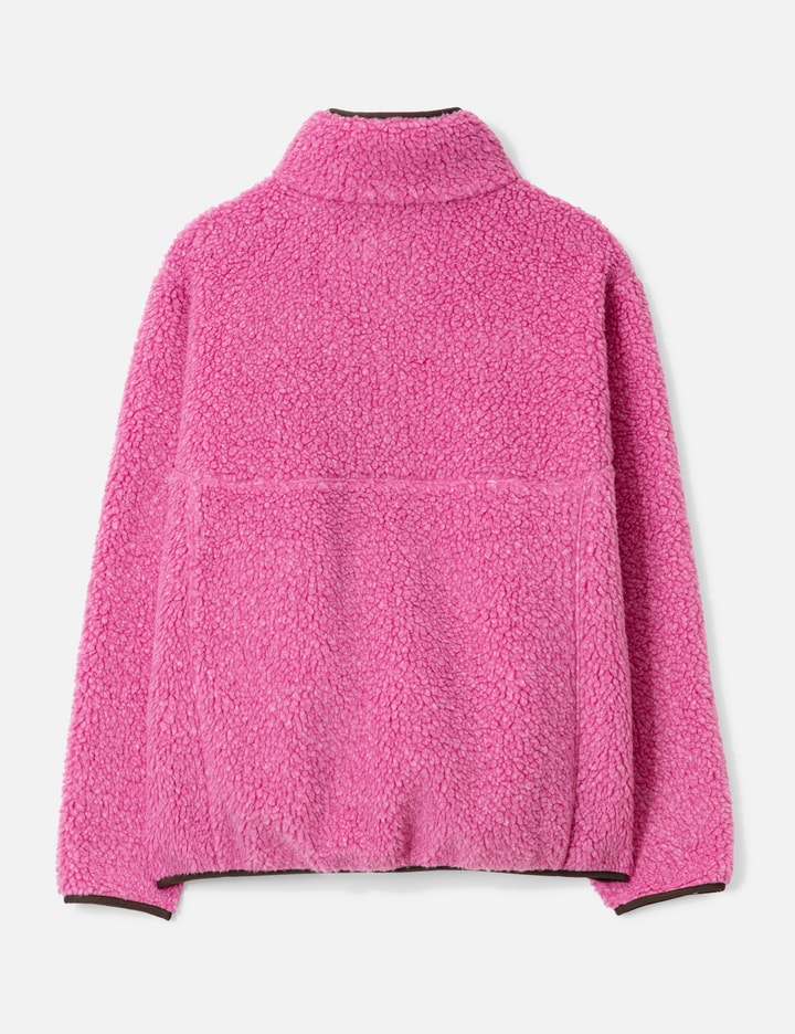 Sunlove Kumo Sherpa Fleece Jacket - 麻花粉Sherpa羊羔絨外套，高領刷毛保暖，YKK拉鍊與對比羅紋細節 ...