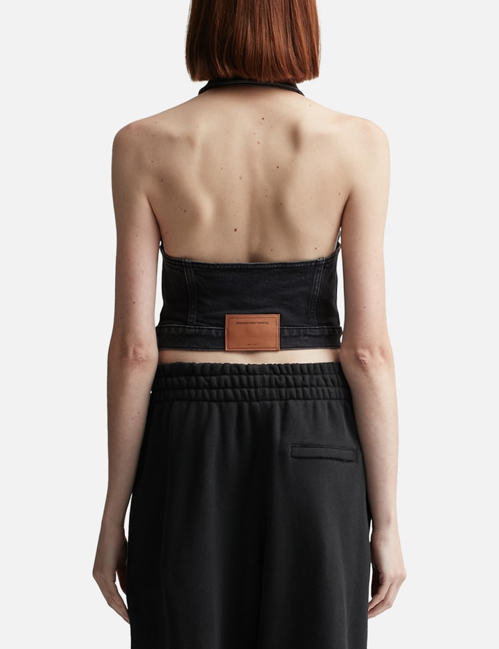 T By Alexander Wang - Halter Top In Comfort Stretch Denim | HBX ...