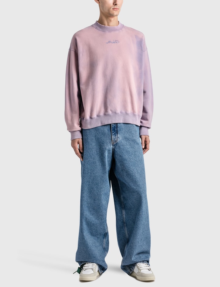 Off-White™ - Laundry Script Skate Crewneck Sweatshirt | HBX - Globally ...