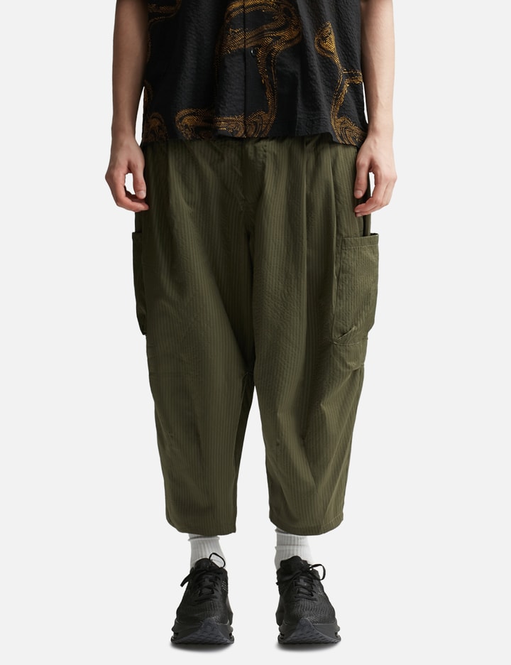 Tightbooth - SEERSUCKER CROPPED CARGO PANTS | HBX