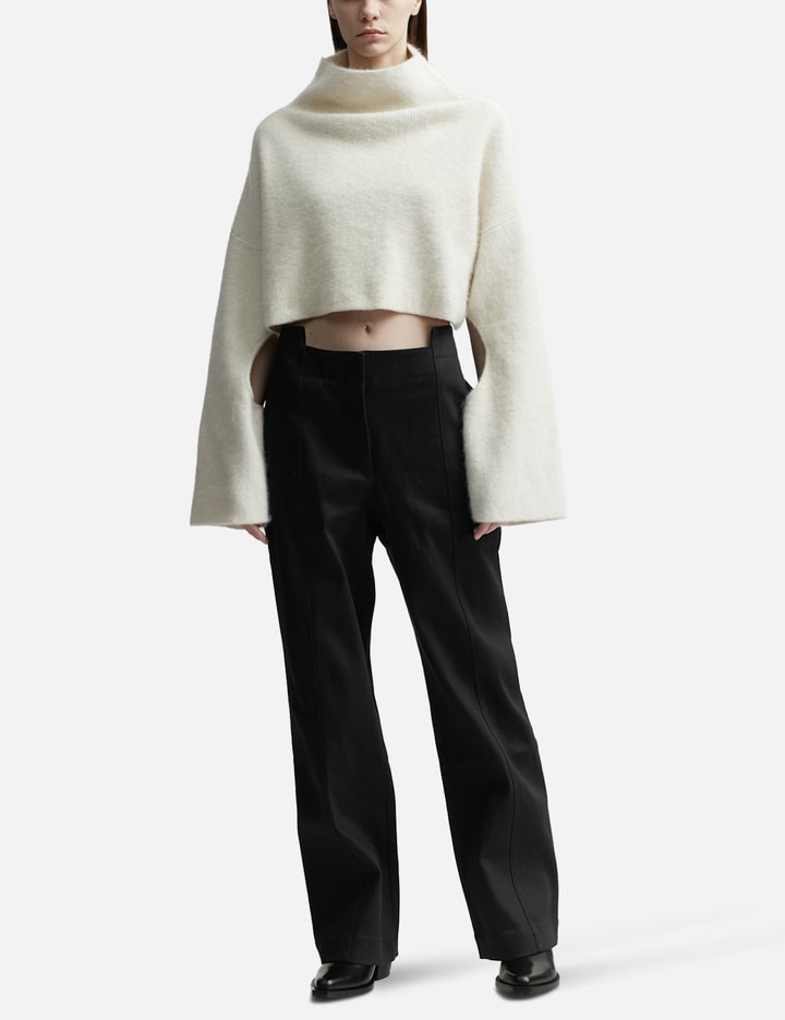 JW Anderson - Cropped Cut-Out Jumper | HBX - Globally Curated Fashion ...