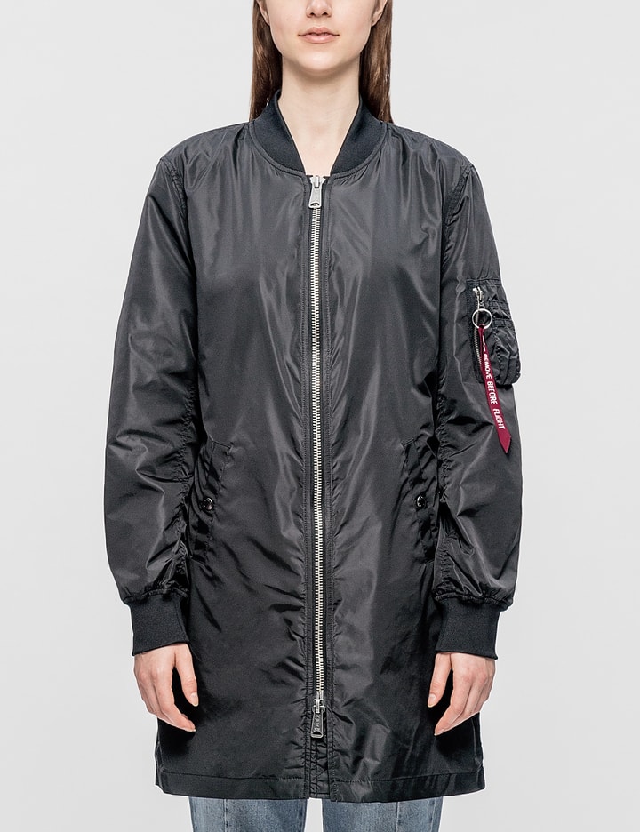 Alpha Industries - W MA-1 Long Jacket | HBX - Globally Curated Fashion ...