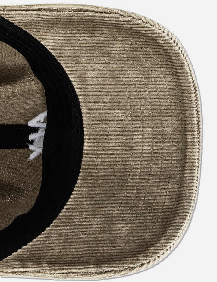 Aly "Aly Logo Pink" Velvet Cap - Beige 6-panel velvet cap with ...