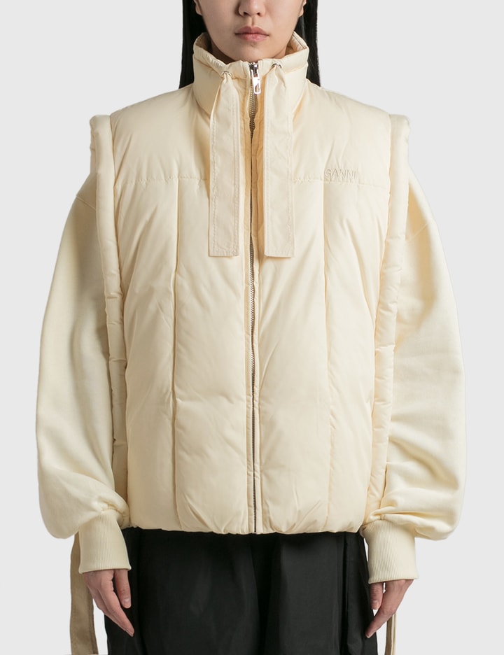 Ganni - OVERSIZED SHINY PUFF VEST | HBX - Globally Curated Fashion and ...