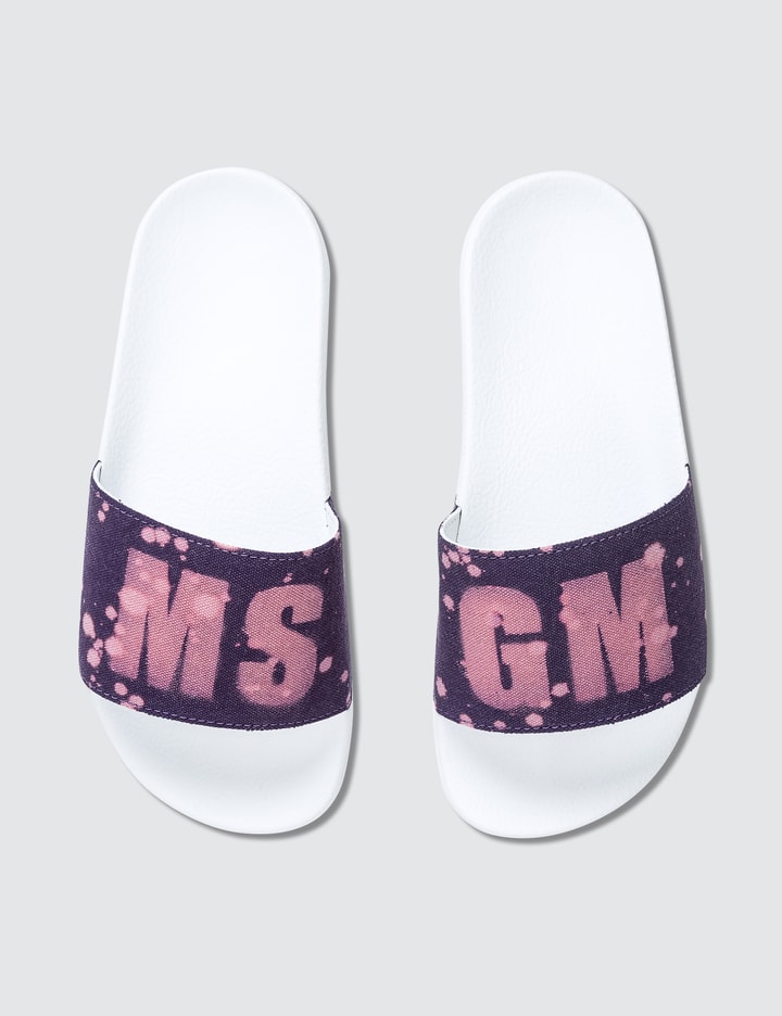 MSGM - 2-Tone Drip Pool Slide | HBX - Globally Curated Fashion and Lifestyle by Hypebeast