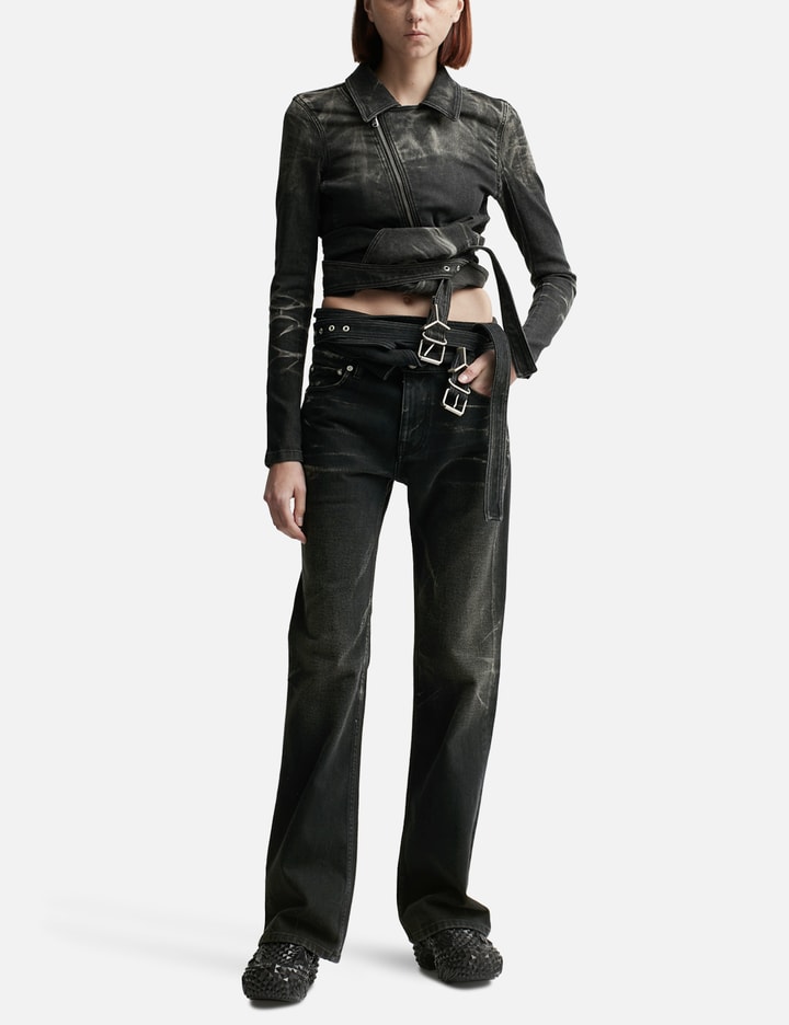 Y/PROJECT - Wrap Fitted Denim Jacket | HBX