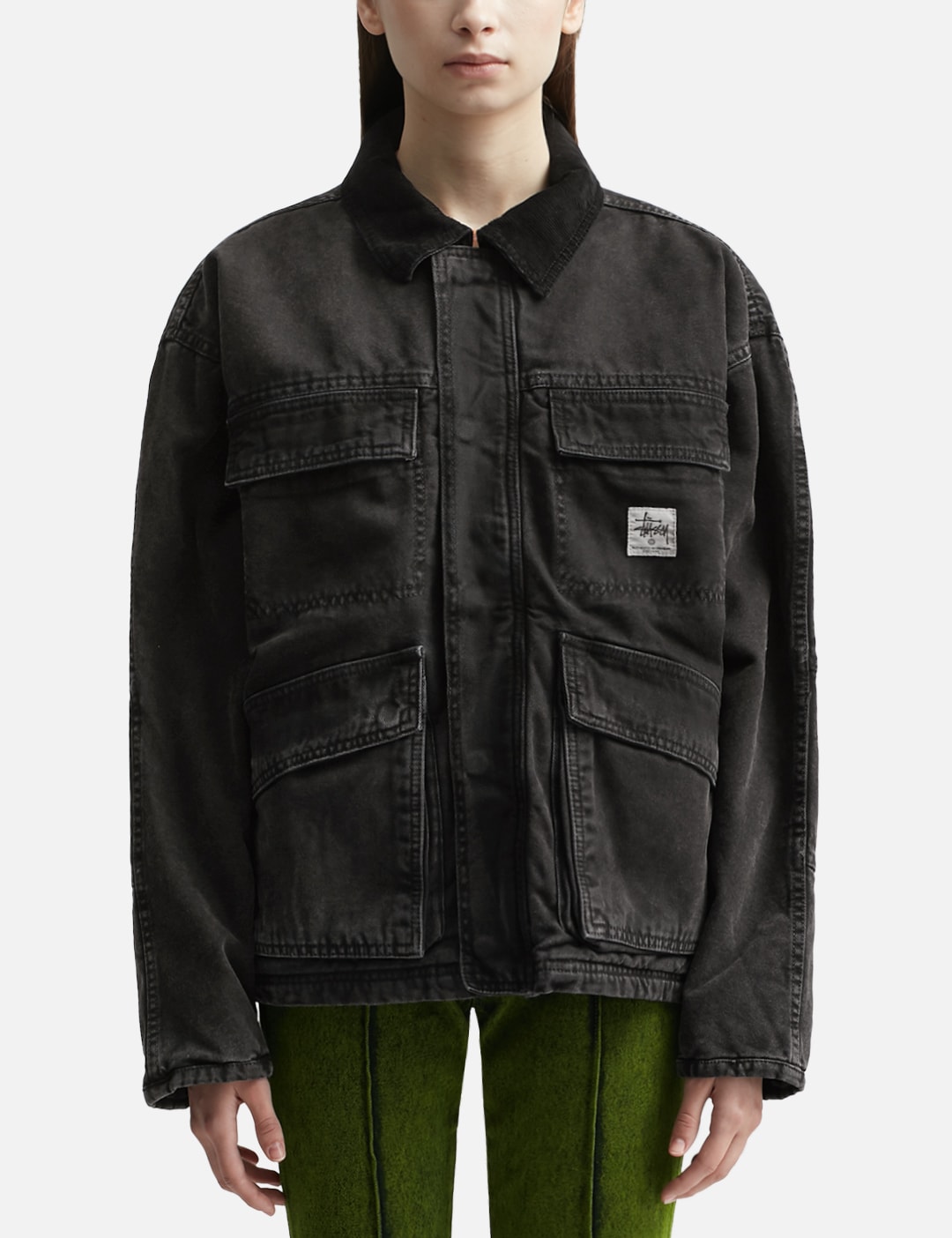 Stüssy - Washed Canvas Shop Jacket | HBX - Globally Curated Fashion and ...