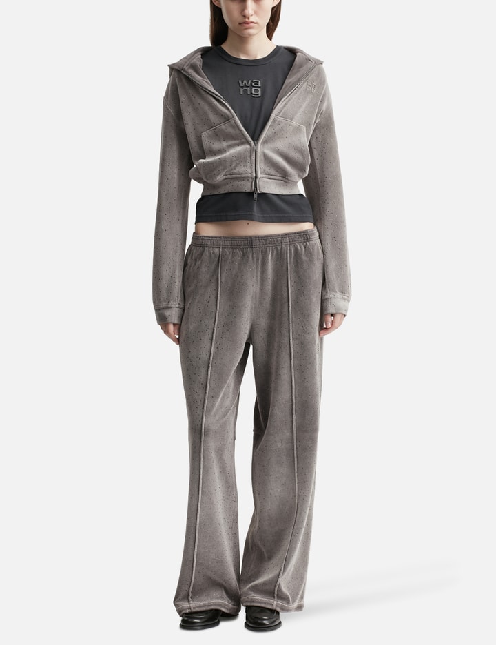 T By Alexander Wang Shrunken T-Shirt with Hotfix Logo - Organic cotton ...