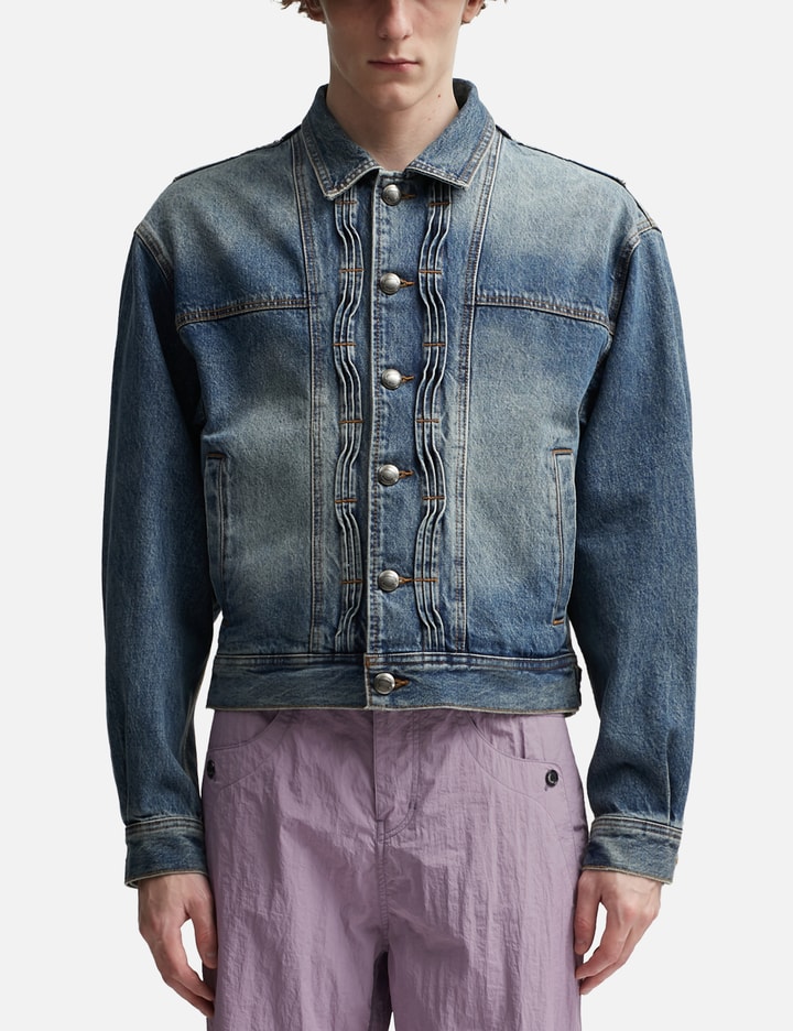 Andersson Bell - WAVE DENIM BOMBER JACKET | HBX - Globally Curated Fashion and Lifestyle by ...