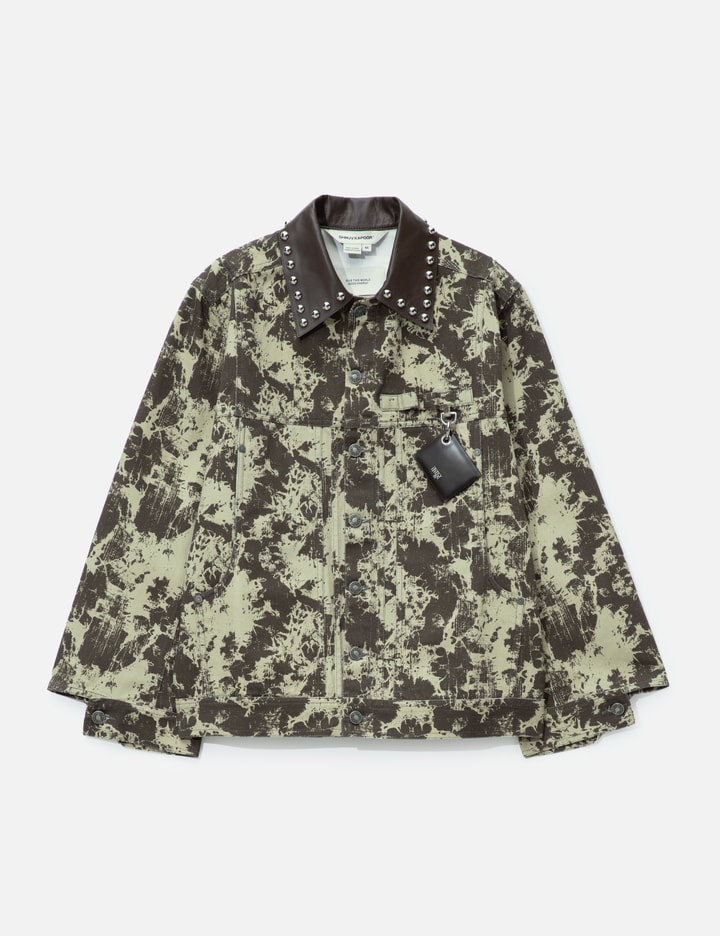 Dhruv Kapoor Distressed Effect Mix Media Jacket - ダメージ加工デニム×レザーのミックス ...