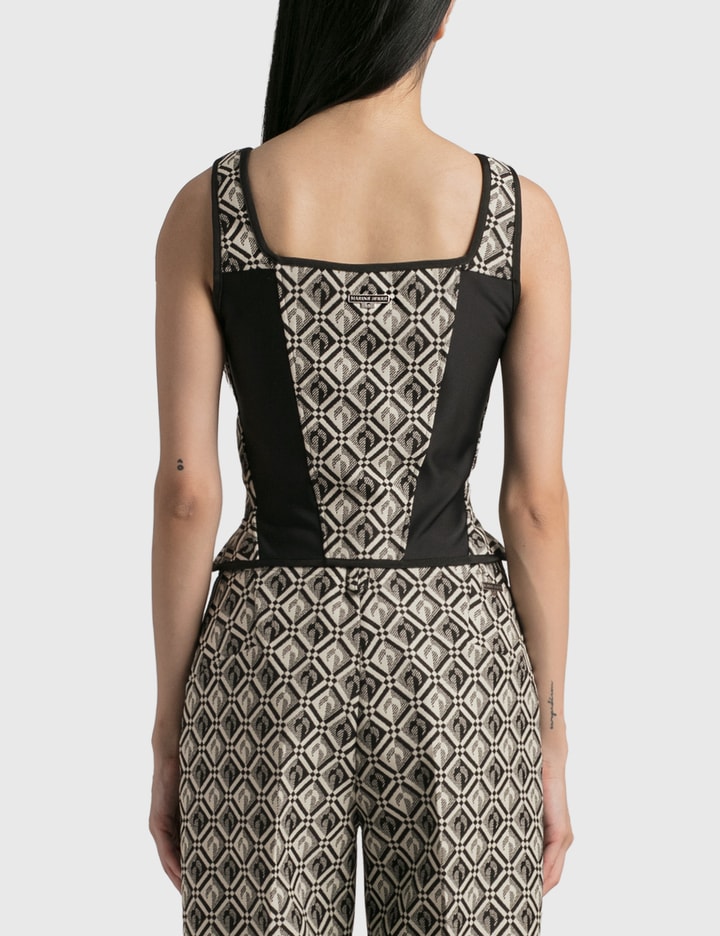 Marine Serre - MOON DIAMANT ZIPPED CORSET | HBX - Globally Curated ...