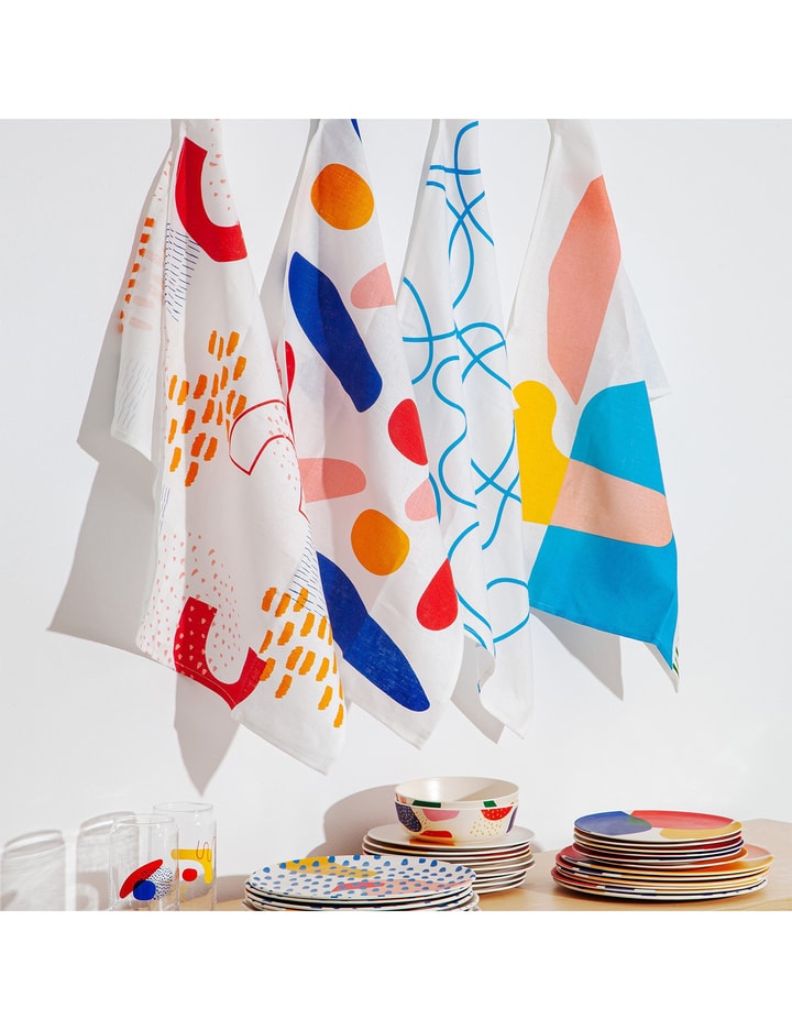POKETO - Linen Tea Towel Set of 2 | HBX - Globally Curated Fashion and ...