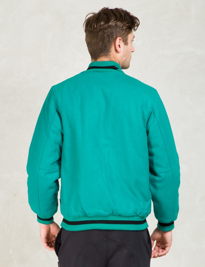 Stüssy - Teal Big S Letterman Jacket | HBX - Globally Curated Fashion ...