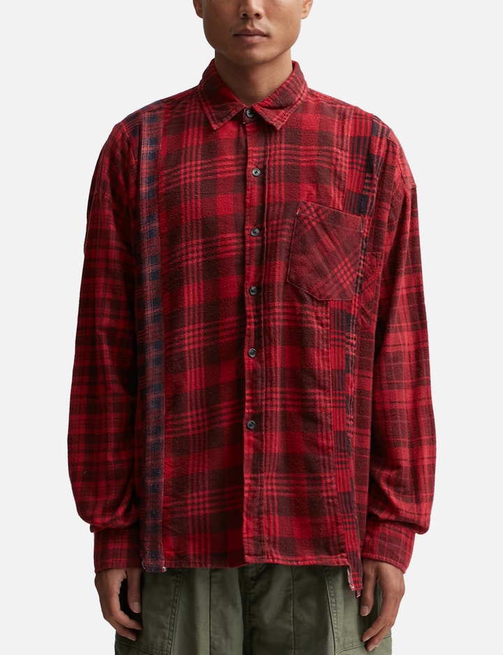 Needles - 7 Cuts Over-dyed Flannel Shirt | HBX - Globally Curated ...