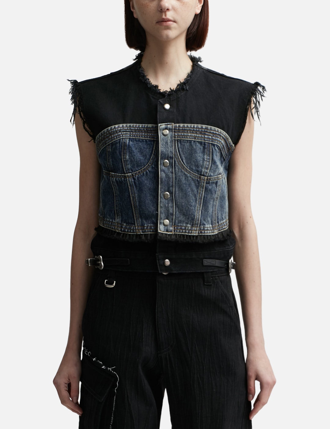 Andersson Bell - Sofina Bustier Denim Vest | HBX