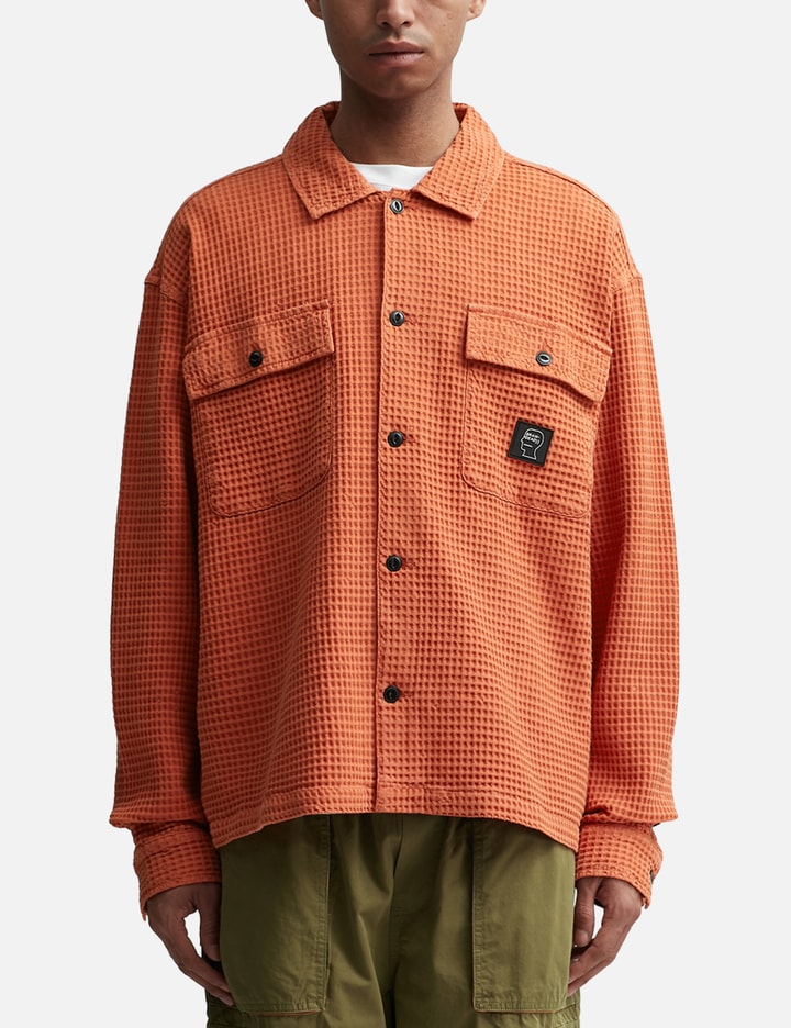 Brain Dead - WAFFLE BUTTON FRONT SHIRT | HBX
