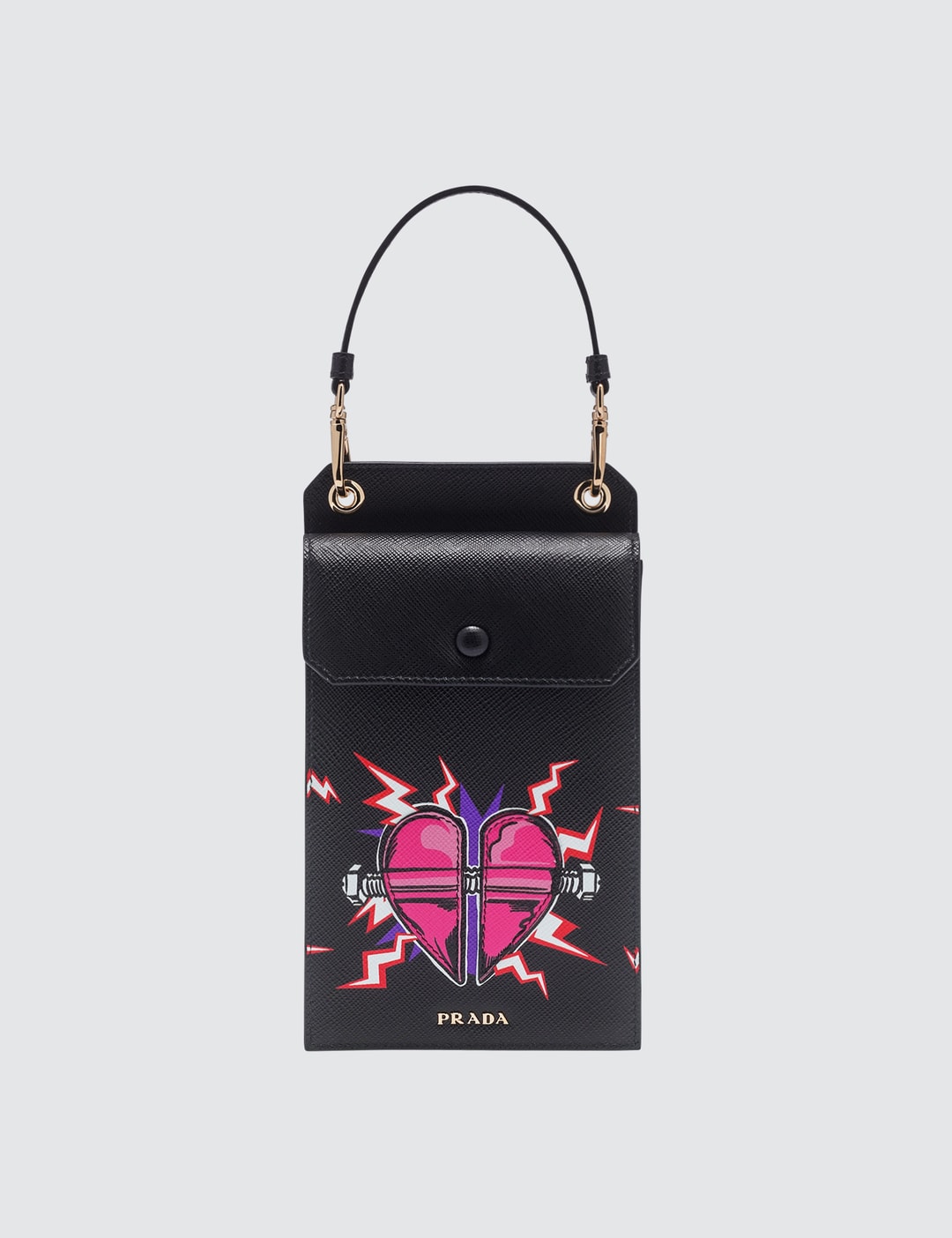 Prada - Heart Print Mini Leather Bag | HBX - Globally Curated Fashion ...