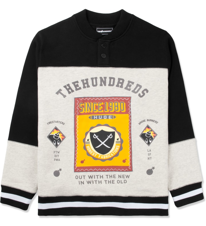 The Hundreds - Black Pitch Crewneck Sweater | HBX - Globally Curated ...